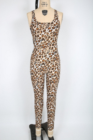 Y2K Leopard Print Jumpsuit Bodysuit Selected by Love Rocks Vintage ...