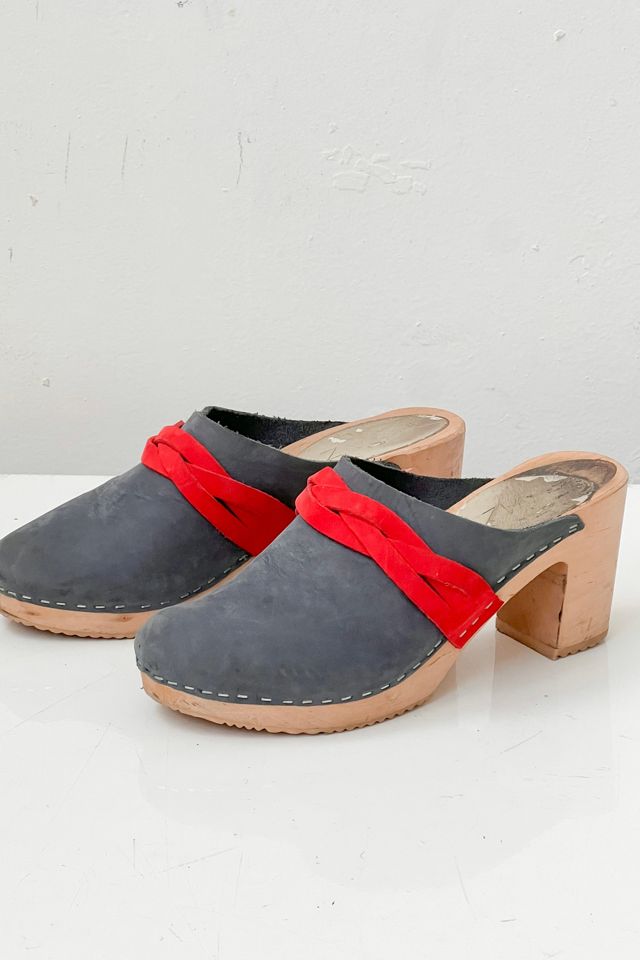 Vintage Leather Heeled Clogs Selected by Anna Corinna | Free People