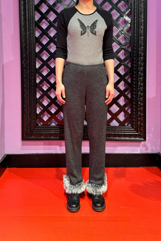 Vintage Anna Sui Hand Beaded Fur Trim Leggings Selected by Anna Sui's ...