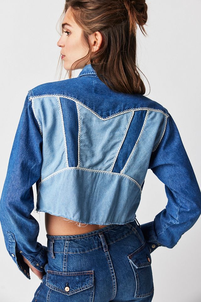 Tricia Fix Stitched Up Western Crop Top | Free People