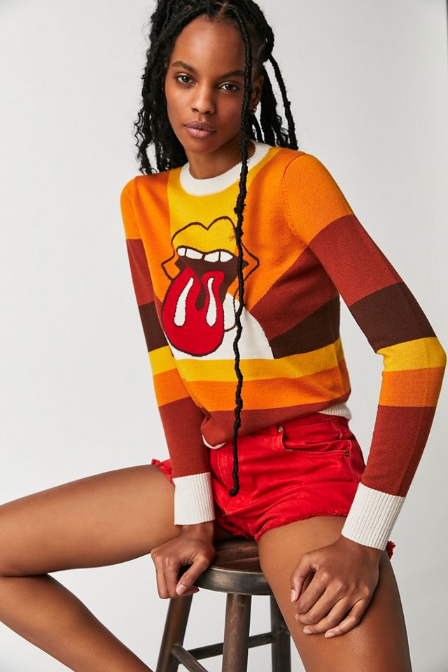 Stoned Immaculate Vintage Lips Sweater | Free People