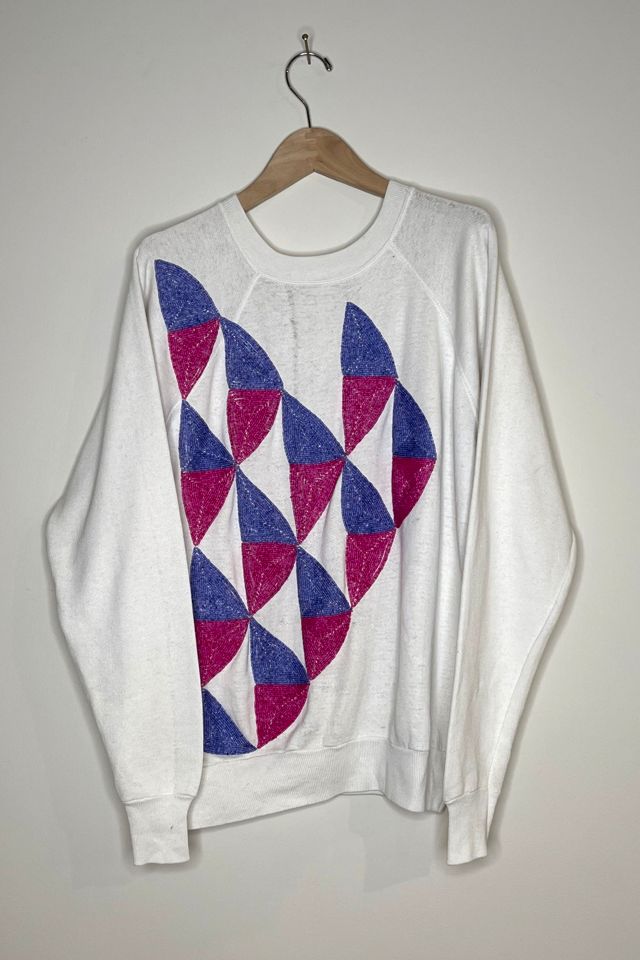 "Triangles" White Sweatshirt Selected by The Falls | Free People