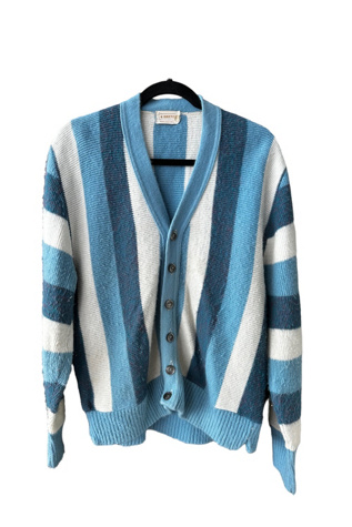 Vintage 1960's Vertical Striped Cardigan Selected by Vintage Warrior ...