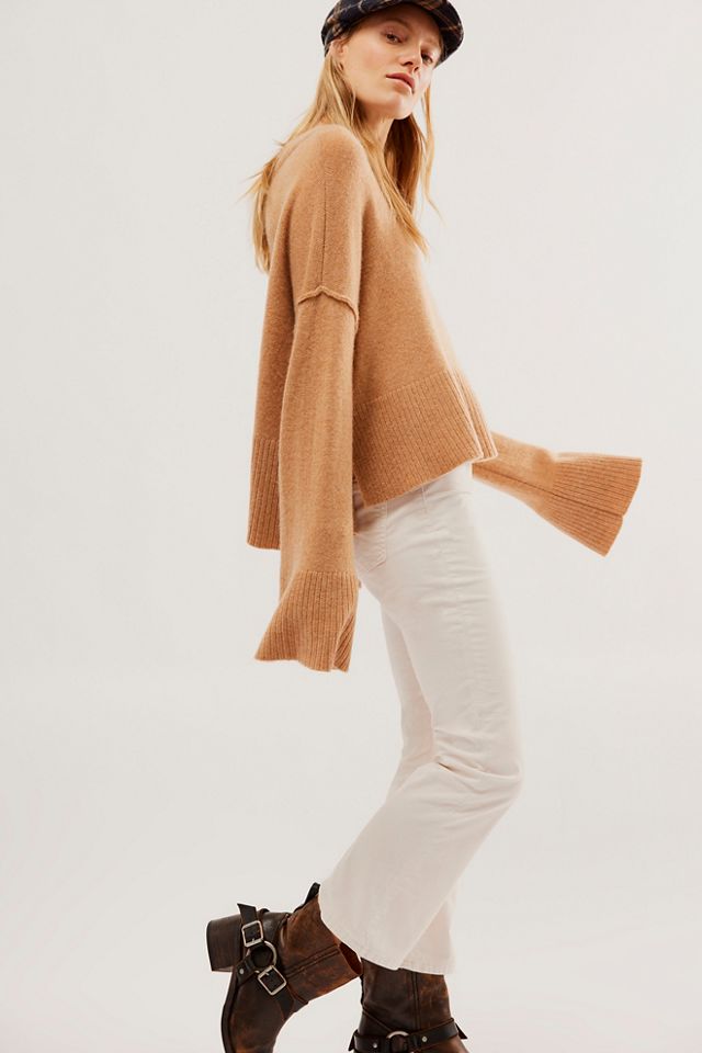 In My Feelings Velvet Crop Slim Flare Pants | Free People