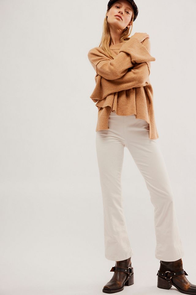 In My Feelings Velvet Crop Slim Flare Pants | Free People