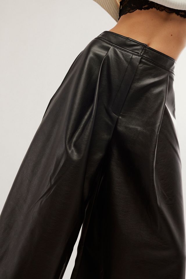 a.b.c Vegan Leather Gaucho Pants | Free People