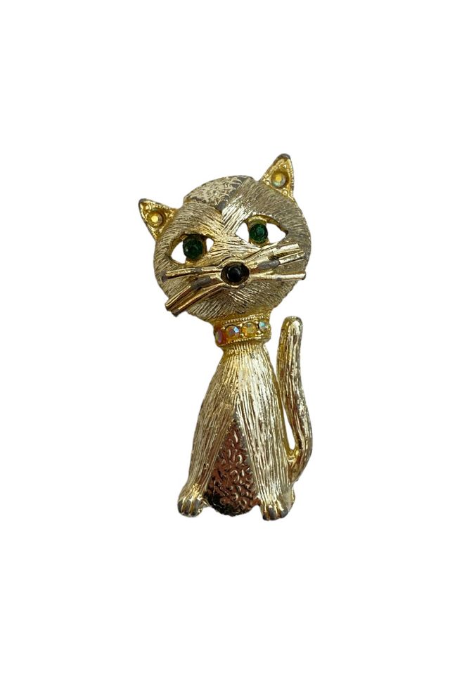 1960s Vintage Jeweled Cat Brooch Pin Selected by BusyLady Baca & The ...