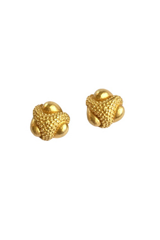 Vintage Abstract Gold Clip-On Earrings Selected By Ankh By Racquel ...