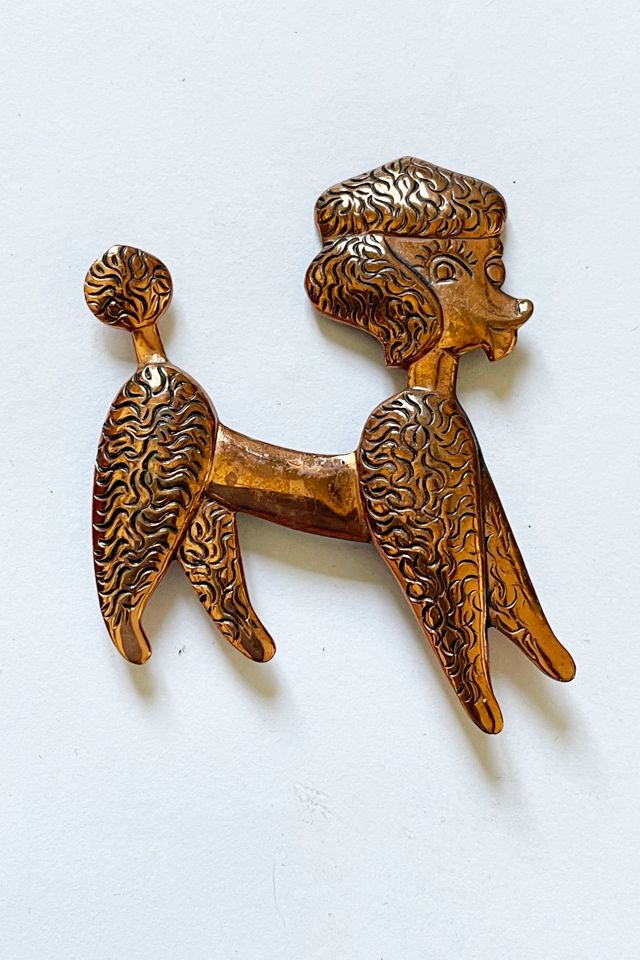 Vintage Copper Poodle Pin Selected by FernMercantile | Free People