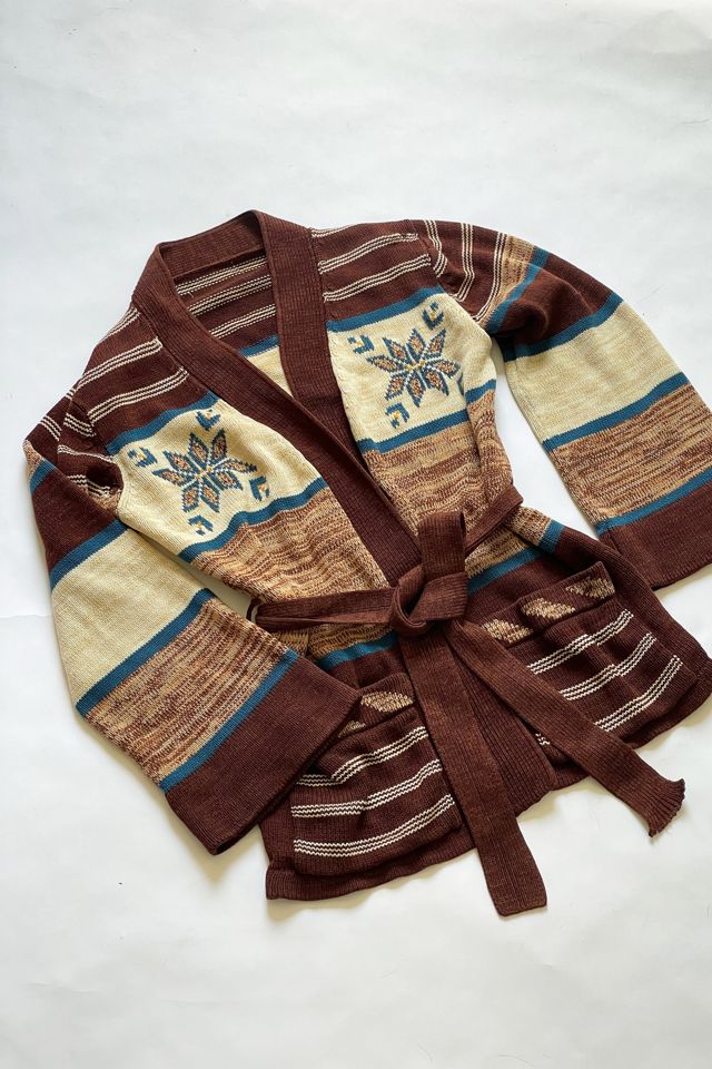 Vintage 1970's Striped Wrap Cardigan Selected by FernMercantile | Free ...