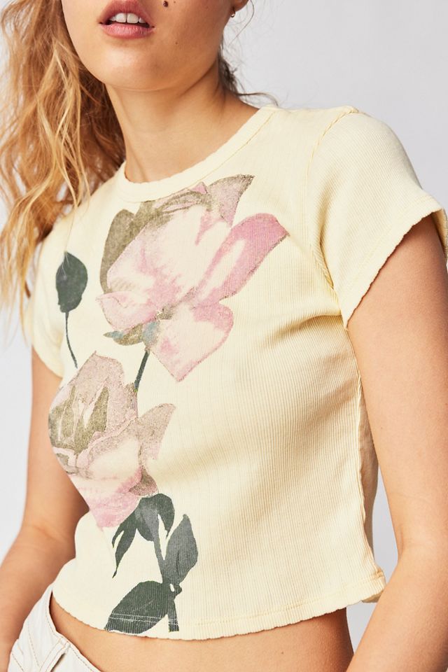 Daydreamer Rose Pointelle Tee | Free People