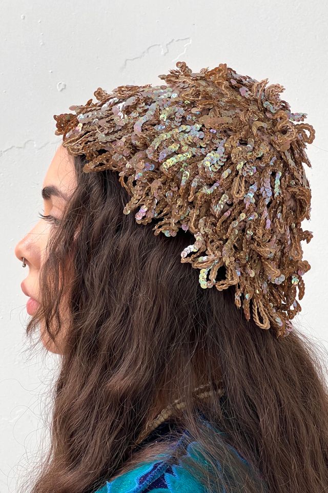 Vintage Handmade Sparkly Cap Selected by Anna Corinna | Free People