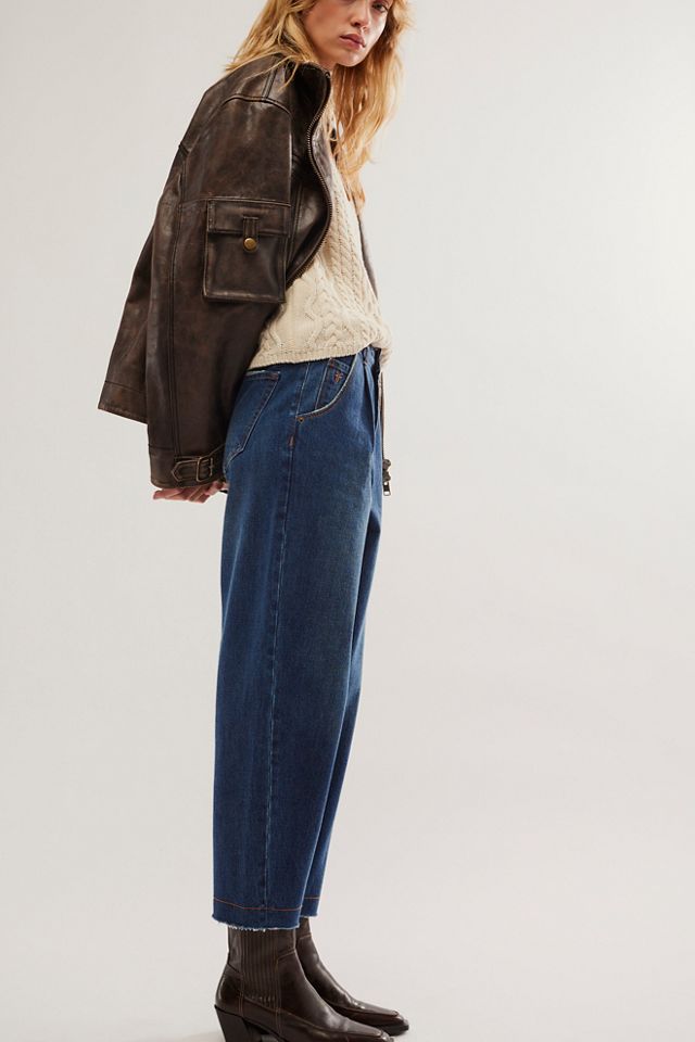 FRYE Forward Seam High-Rise Barrel Jeans | Free People