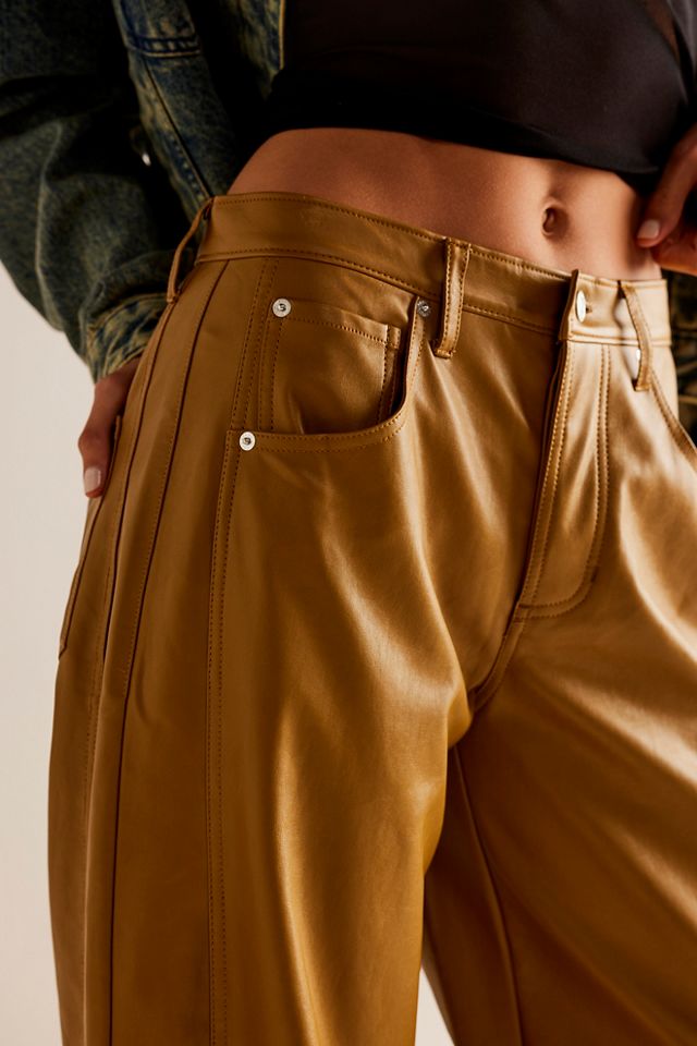 We The Free Good Luck Mid-Rise Vegan Barrel Jeans | Free People UK