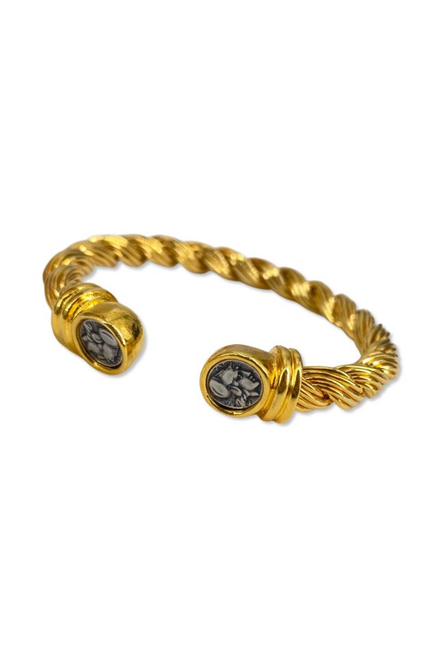 1980s Gold Rope Intaglio Bangle Selected By Ritual Vintage | Free People