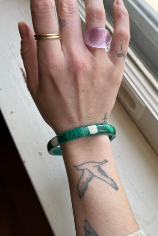 Inlay Malachite Bangle Bracelet Selected by Wax Plant | Free People