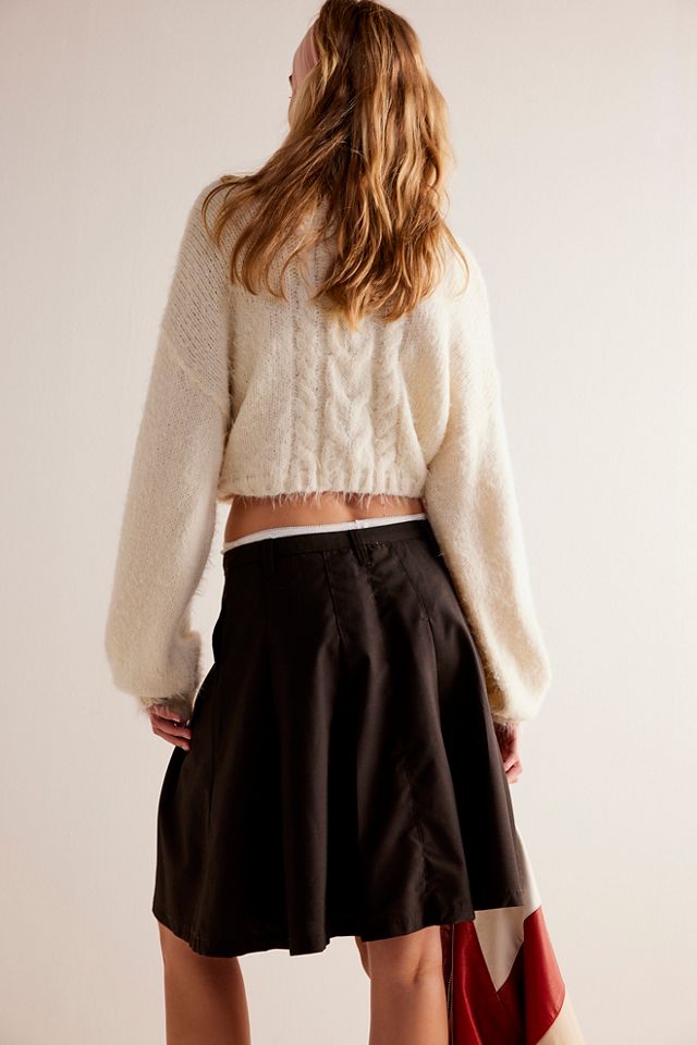 We The Free Suiting Pleated Mini Skirt Free People