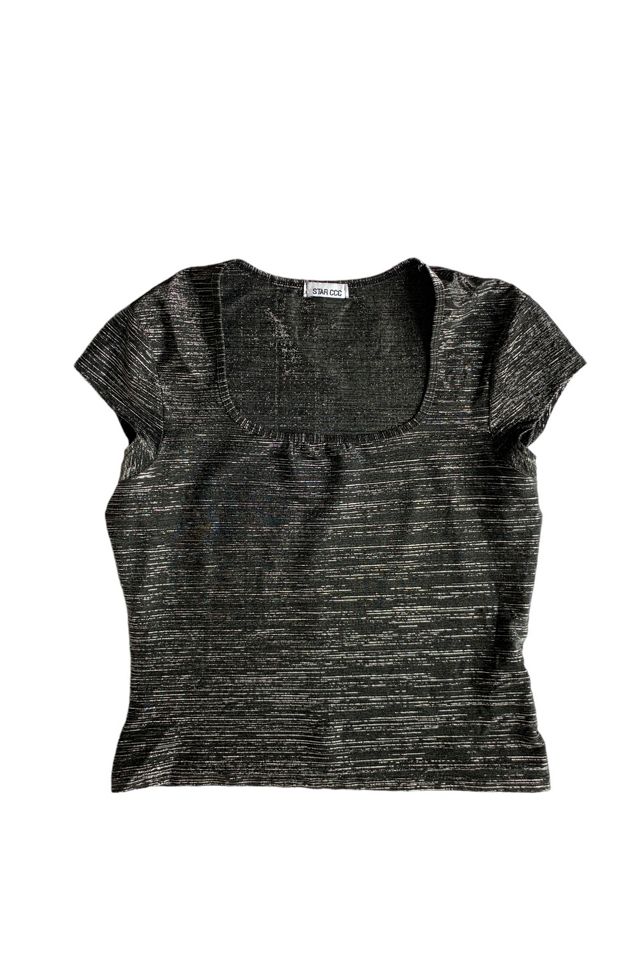 Vintage 1990s Y2K Fitted Metallic Top Selected by SharpLilTeeth | Free ...