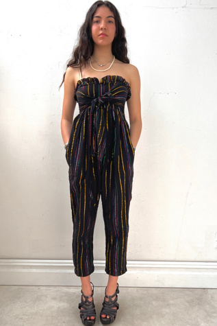 Vintage Dark Sparkle Stipe Strapless Jumpsuit Selected by Anna Corinna ...