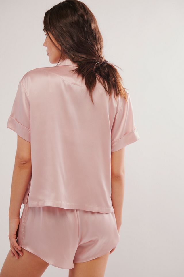 Audrey Silk Boxer Pajamas | Free People UK