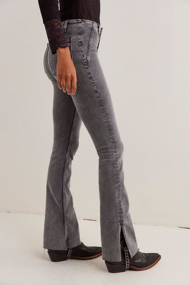 We The Free Level Up Slit Slim Flare Jeans | Free People