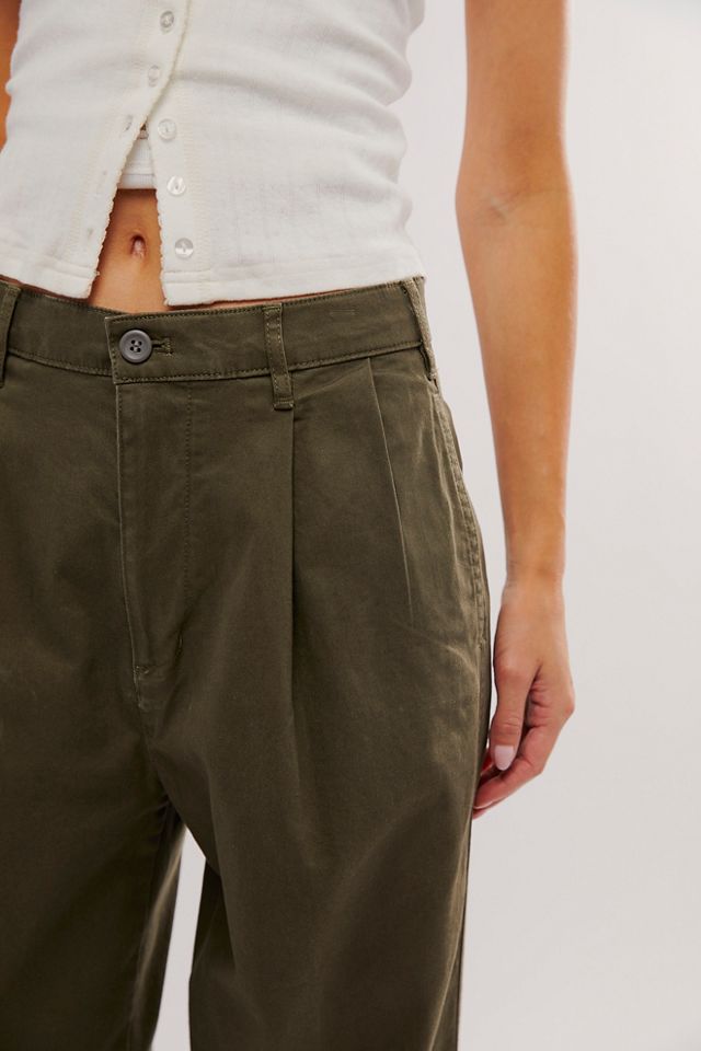 Dockers Original High Pleated Wide-Leg Trousers | Free People