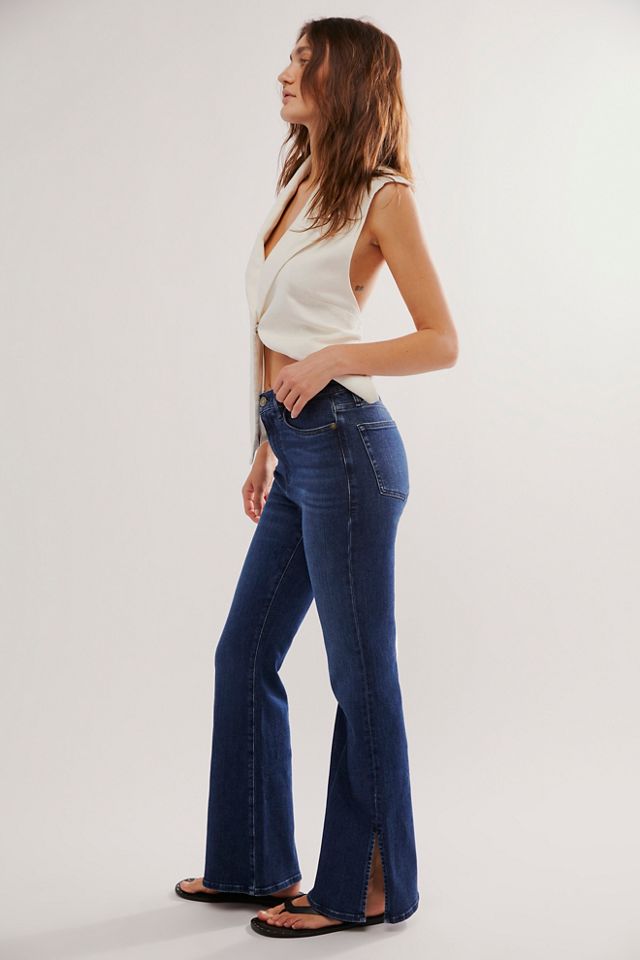 FRAME Le High Flare Side Slit Jeans | Free People