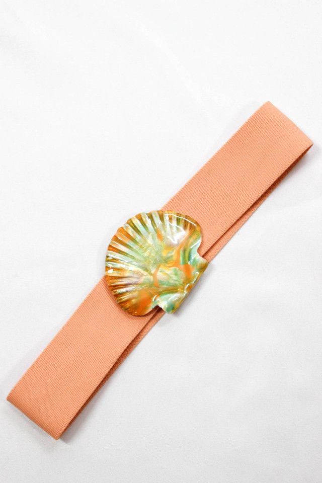 1980s Iridescent Seashell Stretchy Belt Selected By Moons + Junes ...