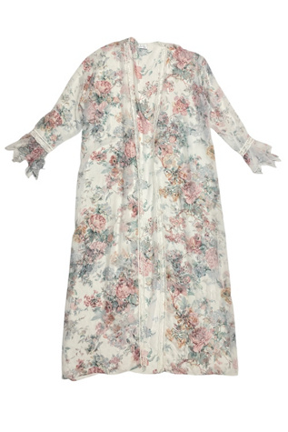 1980s Vintage Floral Chiffon Duster Selected by BusyLady Baca & The ...