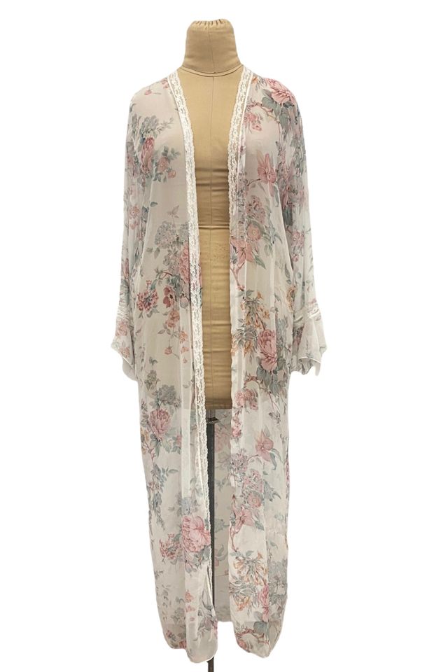1980s Vintage Floral Chiffon Duster Selected by BusyLady Baca & The ...