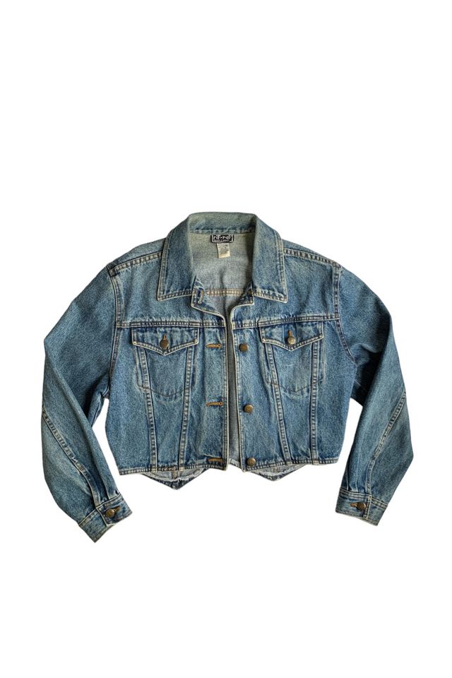 Vintage 1980s Cropped Stonewashed Denim Jacket Selected by ...
