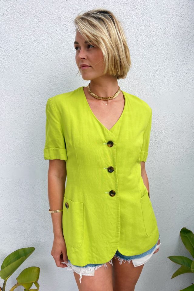 90s Rayon Linen Jacket Selected by Madly Vintage | Free People