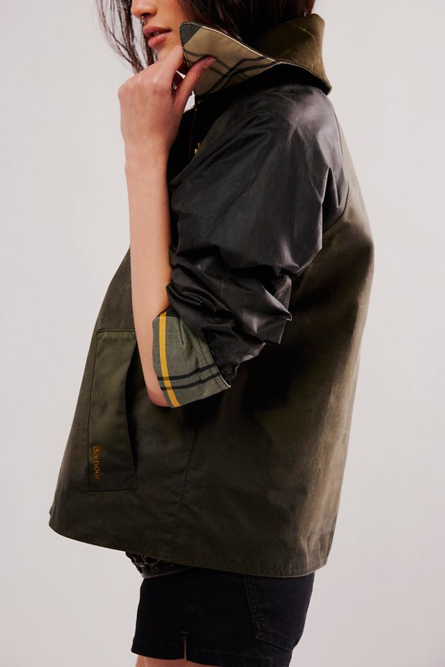 Barbour Patch Drummond Waxed Jacket | Free People