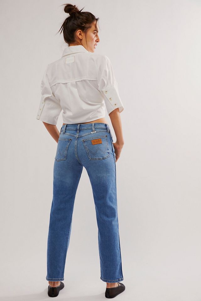 Wrangler Sunset Mid-Rise Straight Jeans | Free People