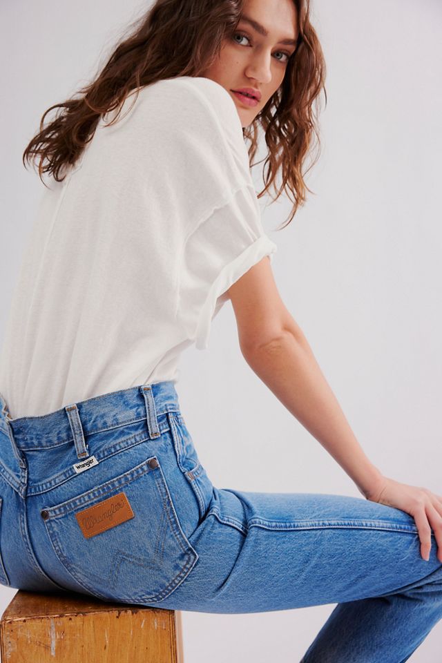 Wrangler Sunset Mid-Rise Straight Jeans | Free People