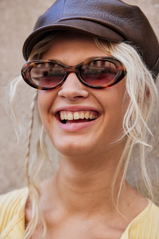 Ella Slim Oval Sunglasses | Free People