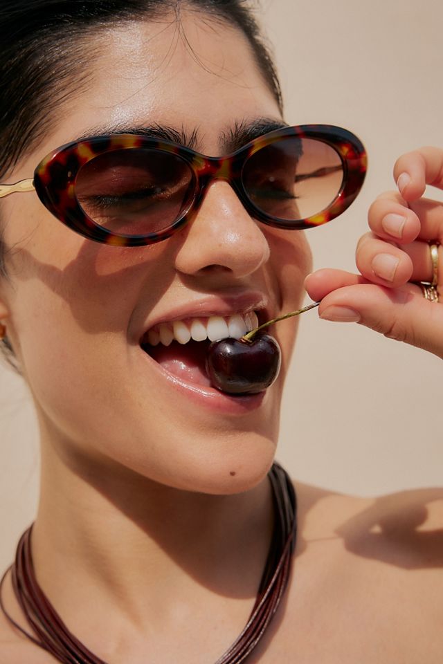 Ella Slim Oval Sunglasses | Free People