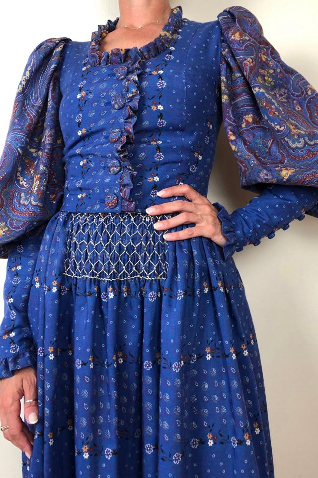 Vintage Periwinkle Paisley Printed 2-Piece Set Selected by Picky Jane ...