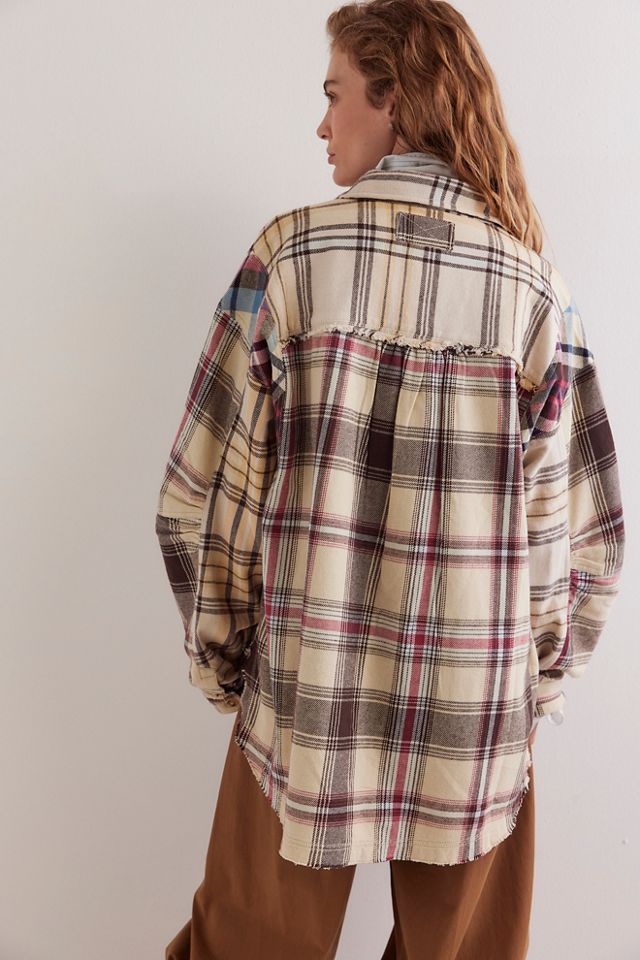 We The Free Patched Up Plaid Shirt | Free People