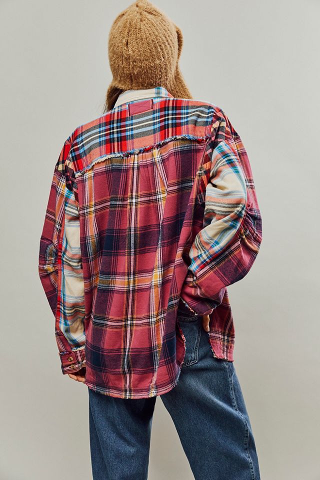 We The Free Patched Up Plaid Shirt | Free People