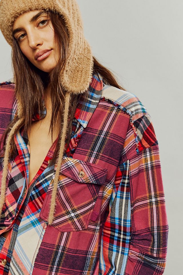 We The Free Patched Up Plaid Shirt | Free People