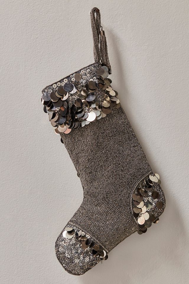 Silver Bells Embellished Stocking | Free People