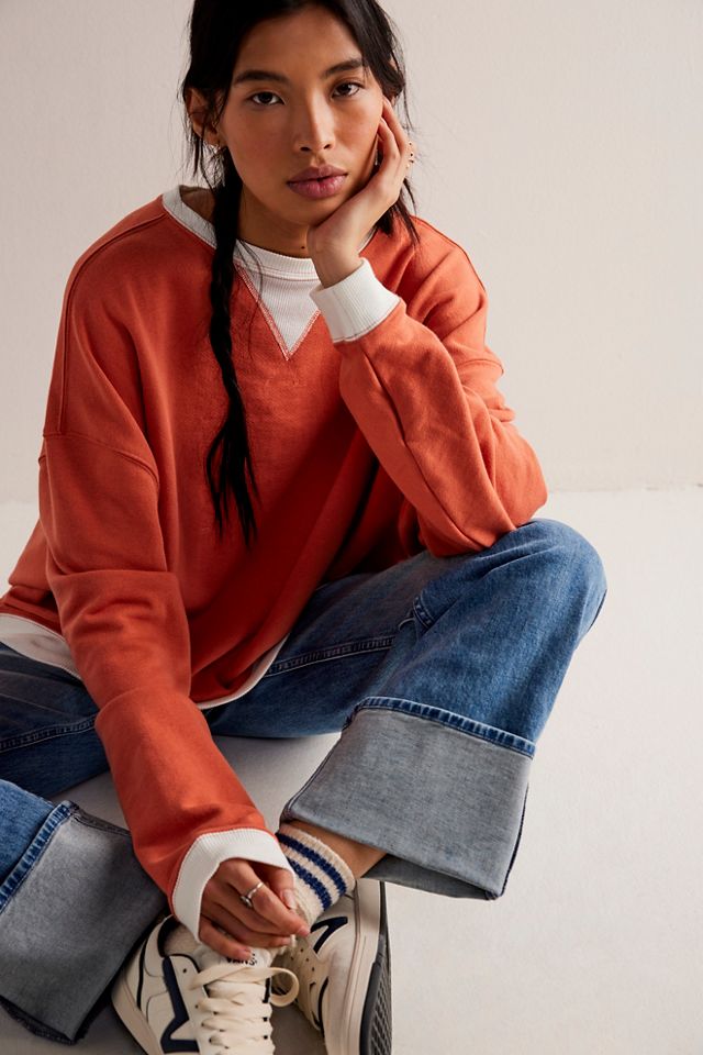 Classic Crew Colorblock Sweatshirt | Free People