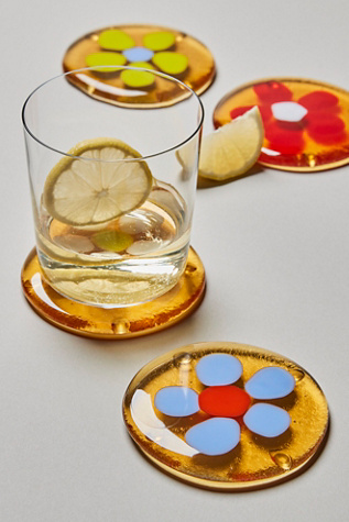 Flower Recycled Glass Coasters | Free People