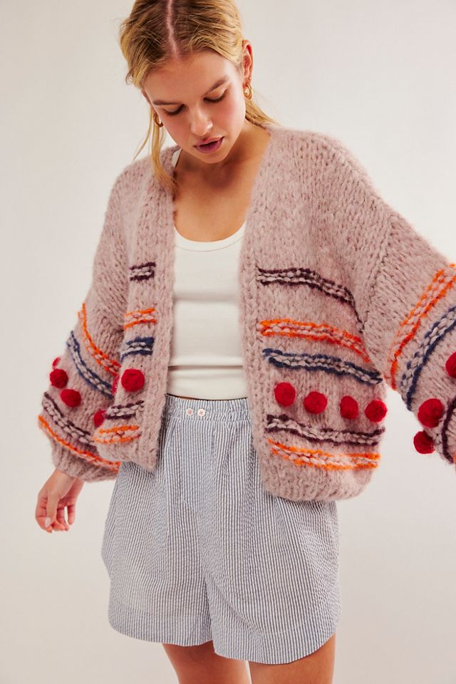 Maiami Alpaca Big Bomber Bobbles Cardigan | Free People