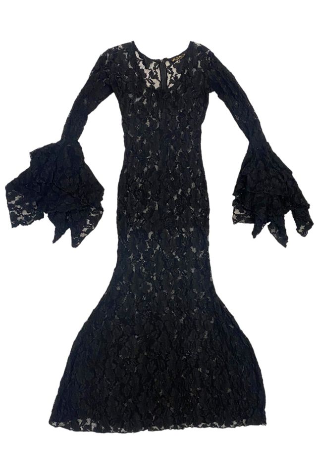 1990s Vintage Sheer Lace Long Sleeve Dress Selected by BusyLady Baca ...