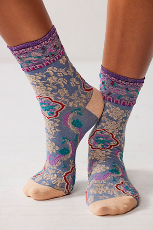 Metallic Printed Textured Socks | Free People