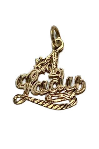 Vintage 14k Gold “Number One Lady” Pendant Charm Selected by Lux ...