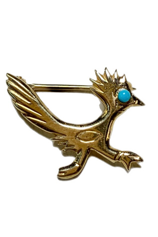 Vintage 14k Gold Roadrunner Hat Pin Selected by Lux Revival | Free People