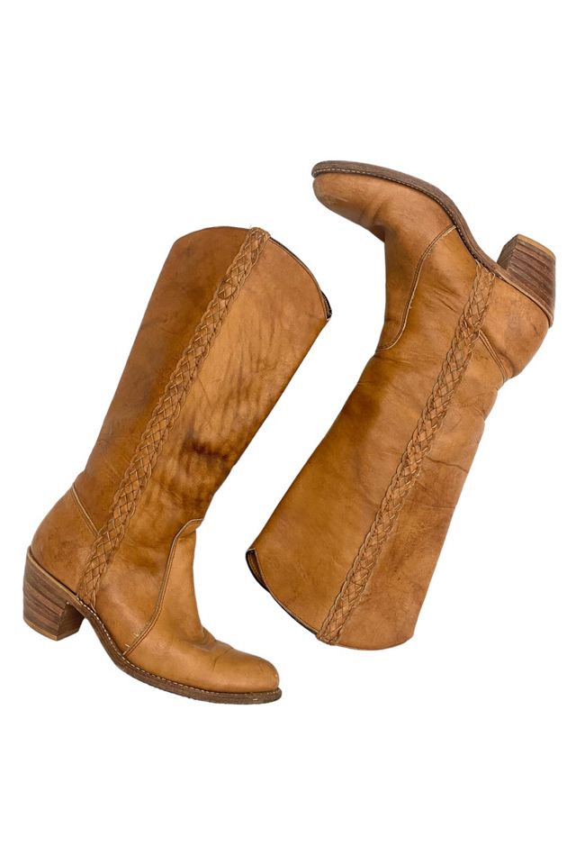 1970s Vintage Braided Leather Boots Selected by BusyLady Baca & The ...